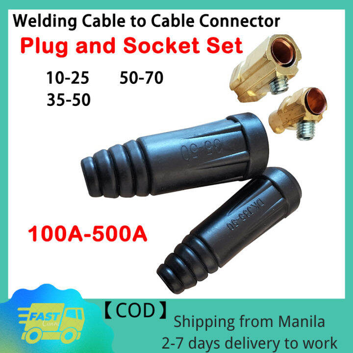 Welding Cable to Cable Connector Plug and Socket Set DKJ 10-25 35-50 50 ...