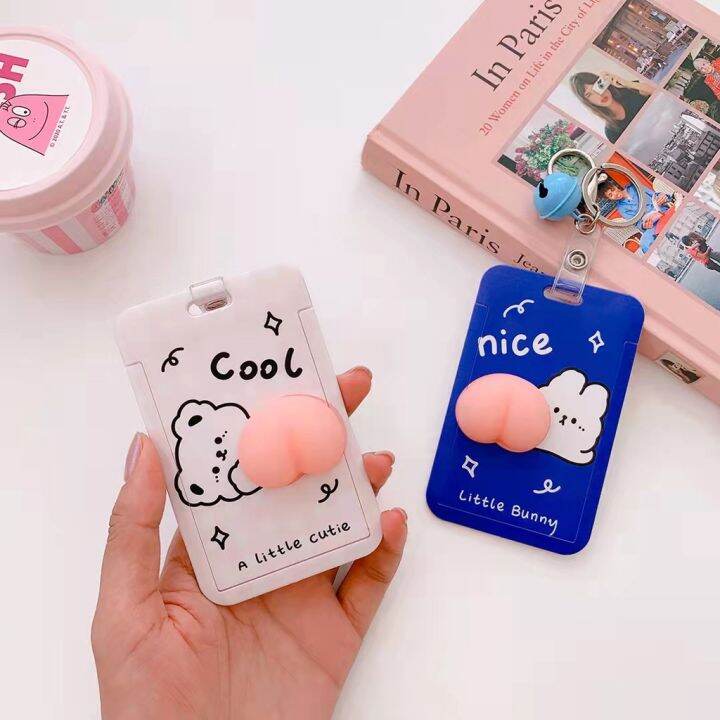 (N006) NAMETAG BUNNY BEAR / NAMETAG SEKOLAH / NAMETAG KARTU NAMA / ID CARD KARTU NAMA | Lazada ...