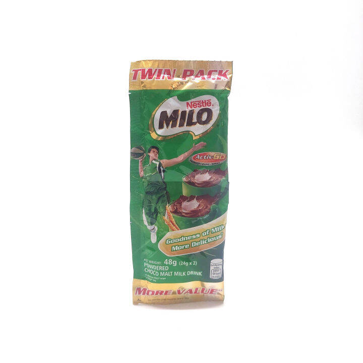 Milo Powdered Choco Malt Milk Drink Twin Pack 48g Lazada Ph
