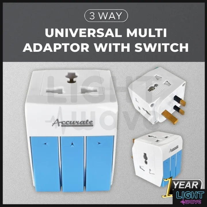 [ready Stock] 3 Way Universal Multiple Adaptor 13a 3 Pin Uk Plug
