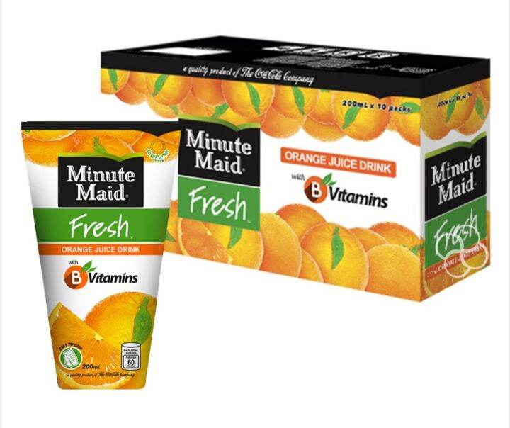Minute Maid Fresh Orange Juice Drink 10 x 180ml | Lazada PH