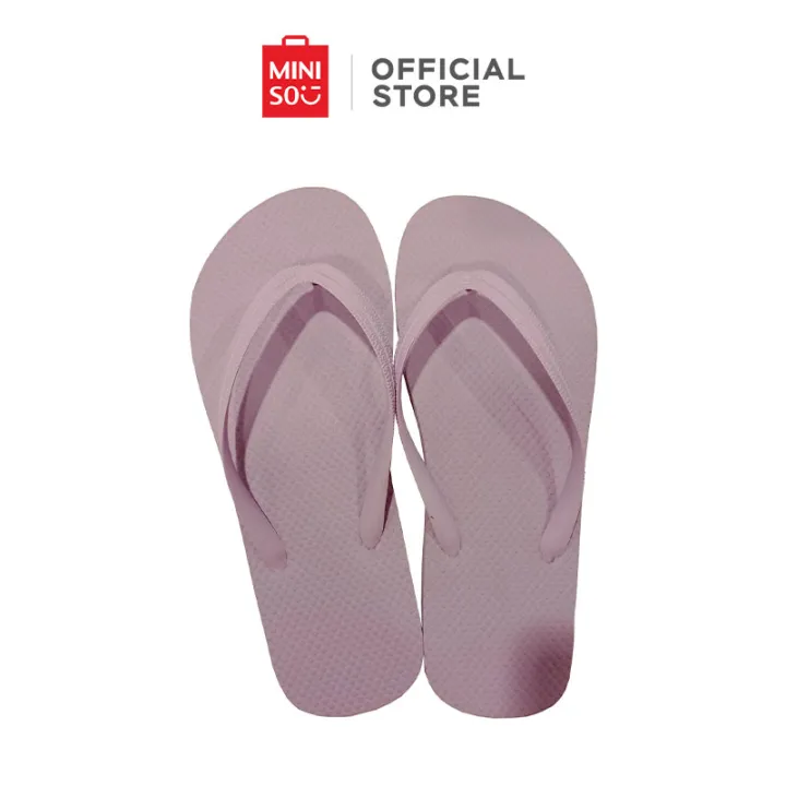MINISO Solid Color Series Flip Flops for Women Purple 39 | Lazada PH