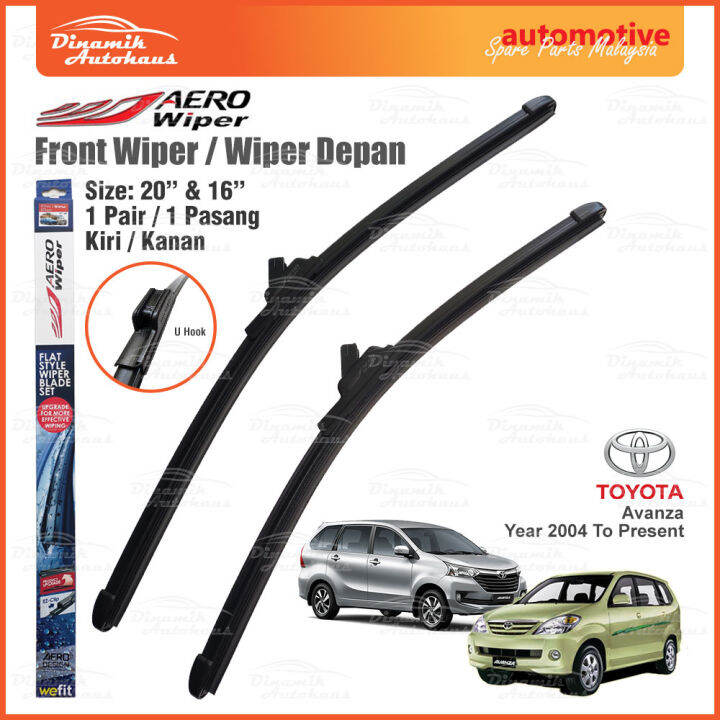 Toyota Avanza Car Front Windshield Flat Soft Wiper (Wiper Cermin Depan ...
