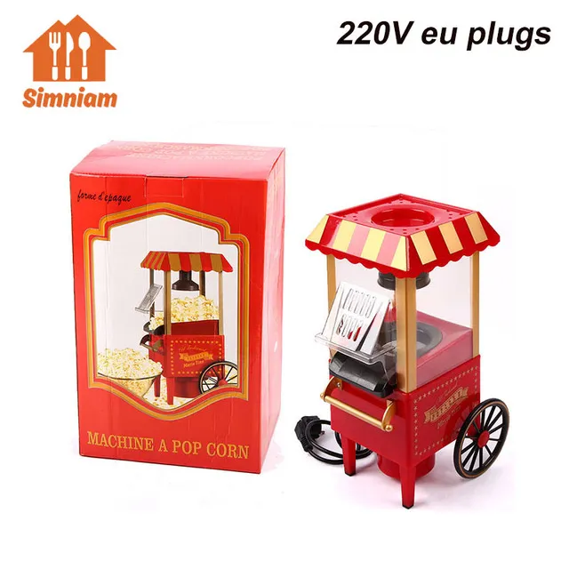 Electric Popcorn Machine Small Mini Automatic Carnival Popcorn Maker ...