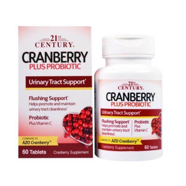 21st Century, Cranberry Plus Probiotic, 60 Tablets | Lazada.co.th