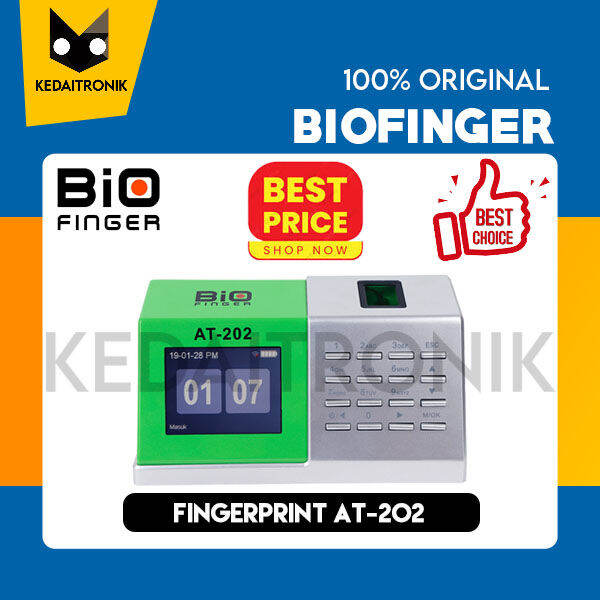 Biofinger AT202 Mesin Absensi Sidik Jari Fingerprint Bio Finger AT-202 ...