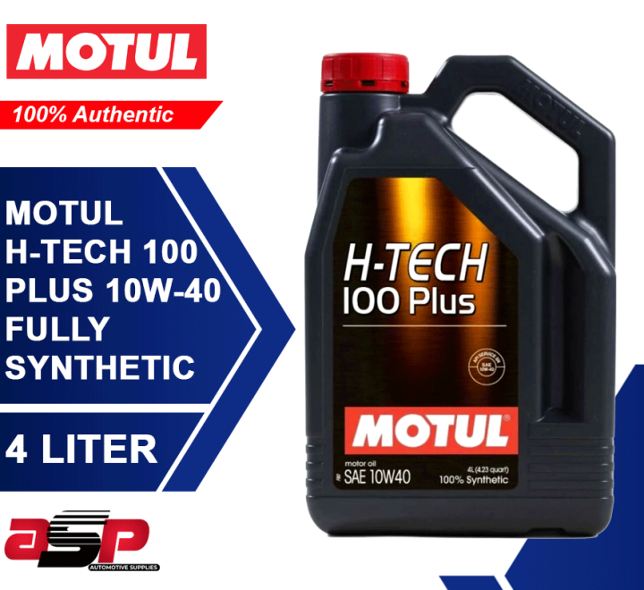 Motul H-Tech 100 Plus 10W-40 Fully Synthetic Gasoline Oil API SP 4 ...