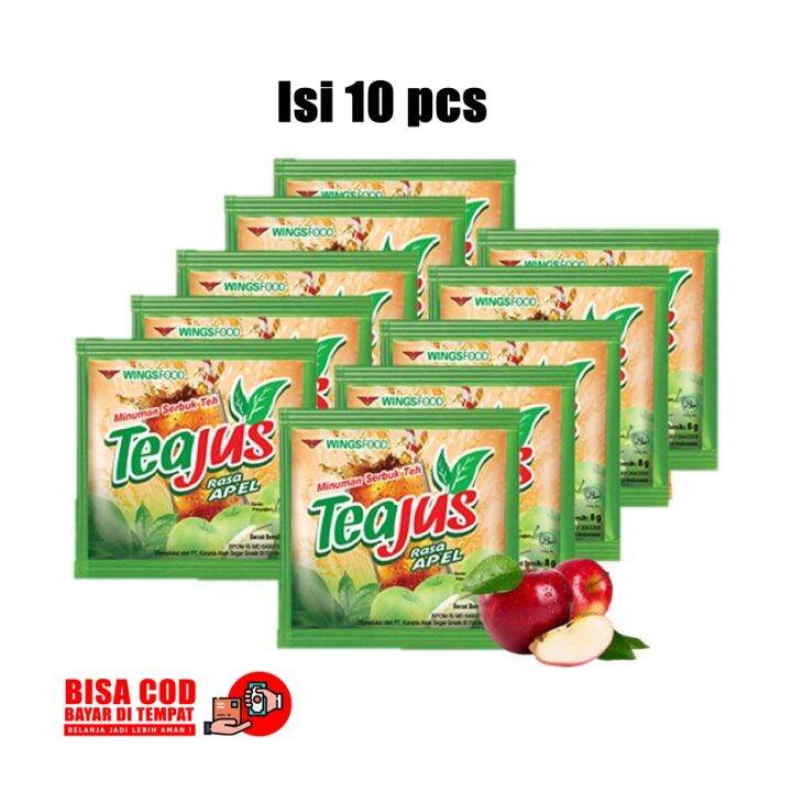 Teajus Rasa APEL isi 10 Sachet Tea Jus Minuman Teh Bubuk Instant ...