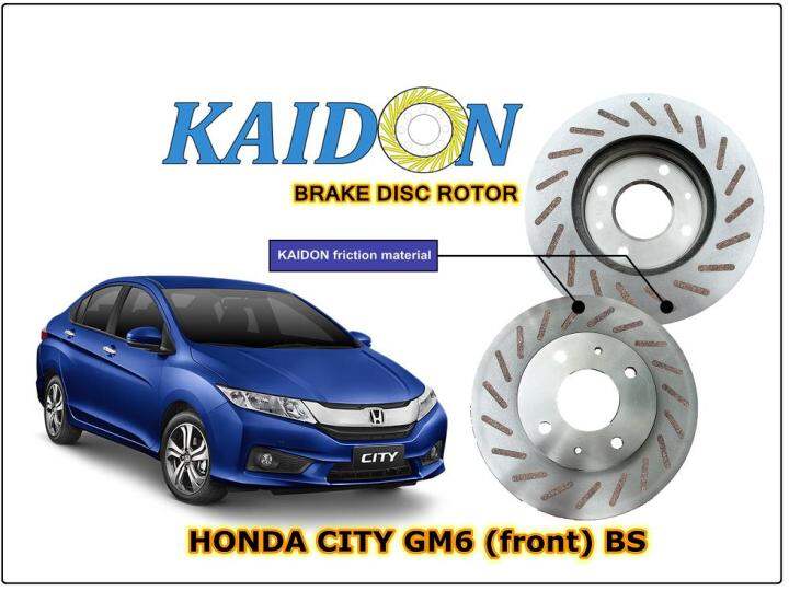 HONDA CITY GM6 disc brake rotor KAIDON (front) type "BS" spec | Lazada