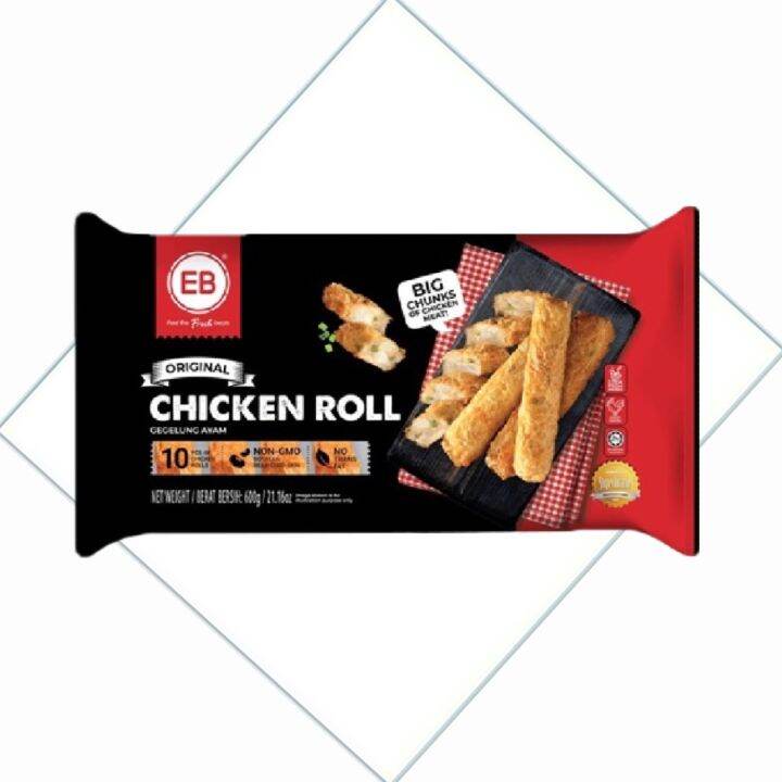 EB CHICKEN ROLL ORIGINAL (10PCS) (600G) 鸡肉卷 | Lazada