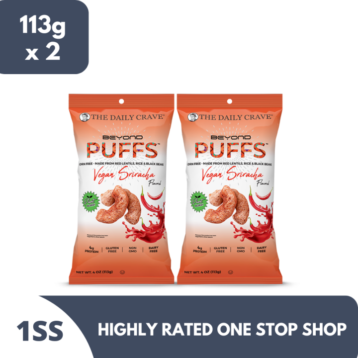 The Daily Crave Beyond Puffs Vegan Sriracha 113g x 2 | Lazada PH
