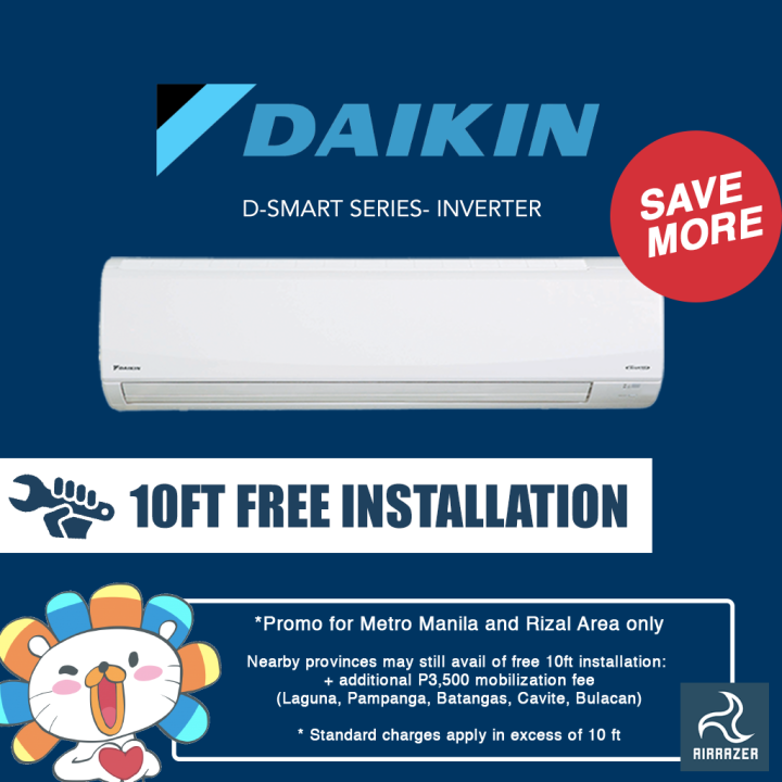 Daikin Split Type Inverter Aircon 2 5hp D Smart Series Ftkq60tvm