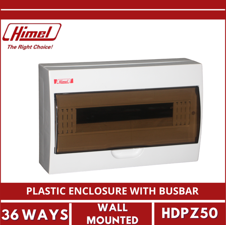 Himel Plastic Enclosure 36 Ways Surface-mounted with Comb Busbar ...