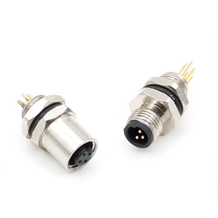 STA Male Female Socket Soldering Panel Back Mount Waterproof Sensor ...