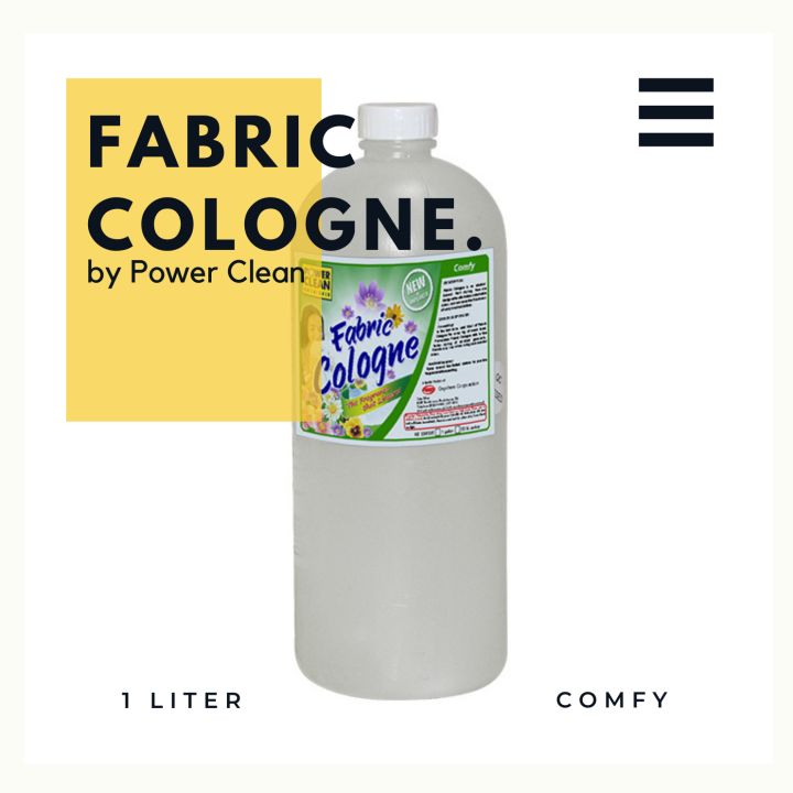 PowerClean Fabric Cologne Comfy in 1 Liter bottle (sold by Jowlaen ...