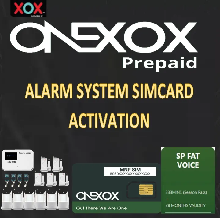 Sim Card Alarm System🔥ONEXOX 28MTH Exp date & 333MIN CALL | Lazada