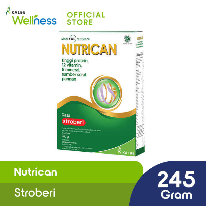 Nutrican Strawberry 245gr - Nutrisi Tinggi Energi dan Protein | Lazada Indonesia