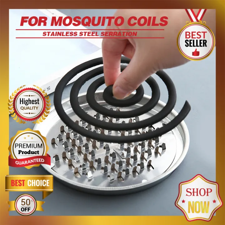 Fireproof With Lid Mosquito Coils Plate Sandalwood Coil Holder katol ...