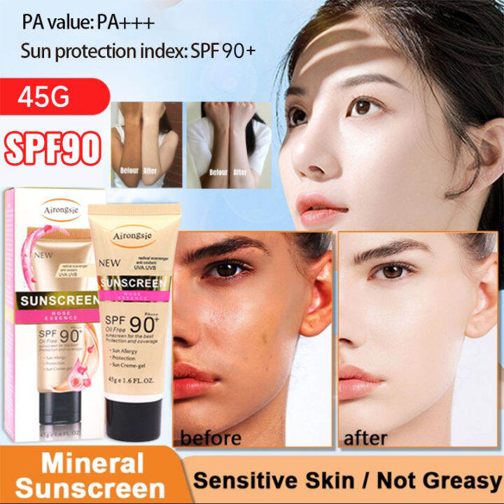 Sunscreen Brightening SPF 90+ 45g Sunblock Cream Face Body Outdoor Anti ...