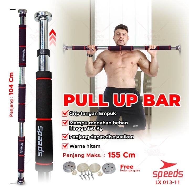 SPEEDS Pull Up Bar Chin Up Tiang Pull Up Olahraga Rumah Door Bar Doorway 013-11 | Lazada Indonesia