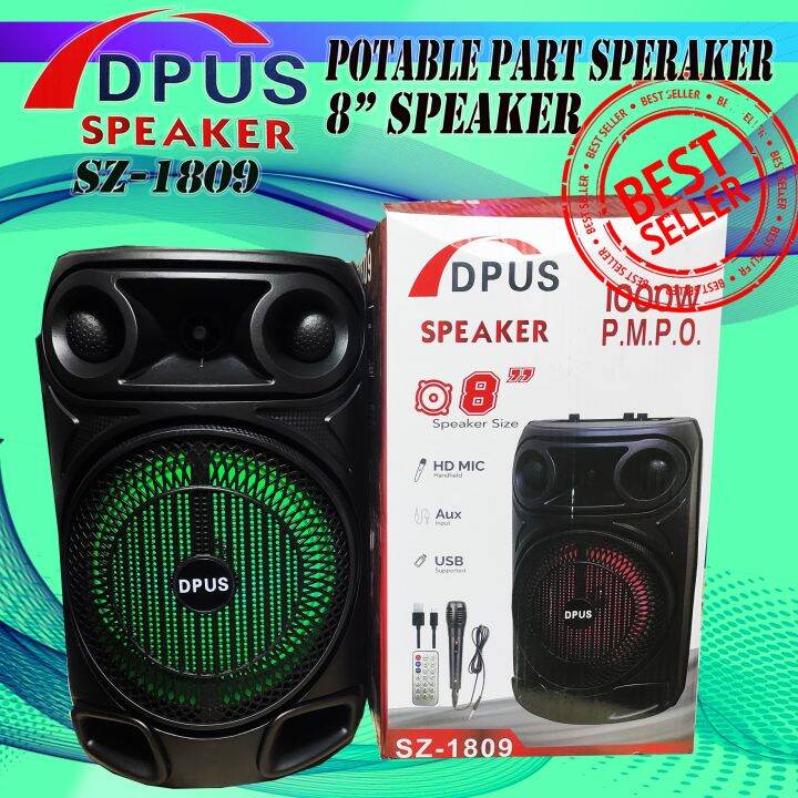 DPUS SZ1809 PORTABLE PARTY SPEAKER 8'' 1000W P.M.P.O | Lazada PH