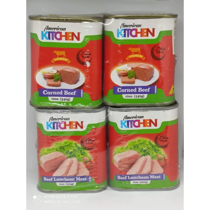 Halal American Kitchen Premium Corned Beef 340grams Beef Luncheon Meat ...