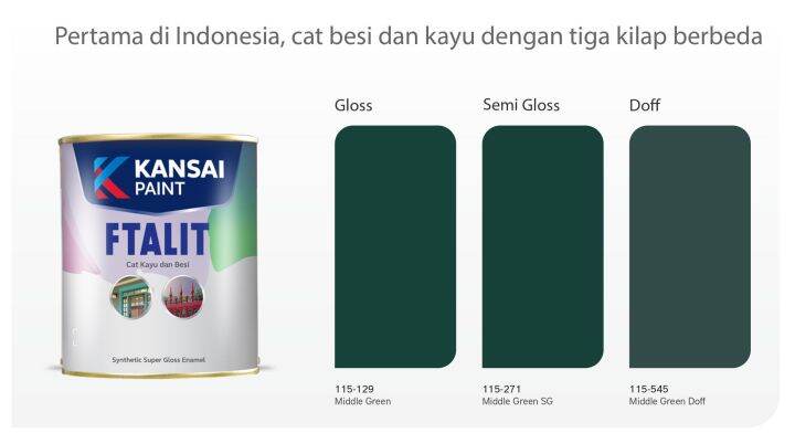 Cat Kayu dan Besi FTALIT 1Kg Seri DOFF / DOP | Lazada Indonesia