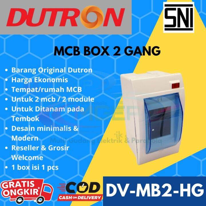 Dutron MCB Box 2 gang DV MB2 HG MCB 2 Module | Lazada Indonesia
