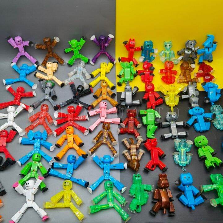 8cm Sticky Robot Action Toy Figures with Sucker Deformable Plastic ...