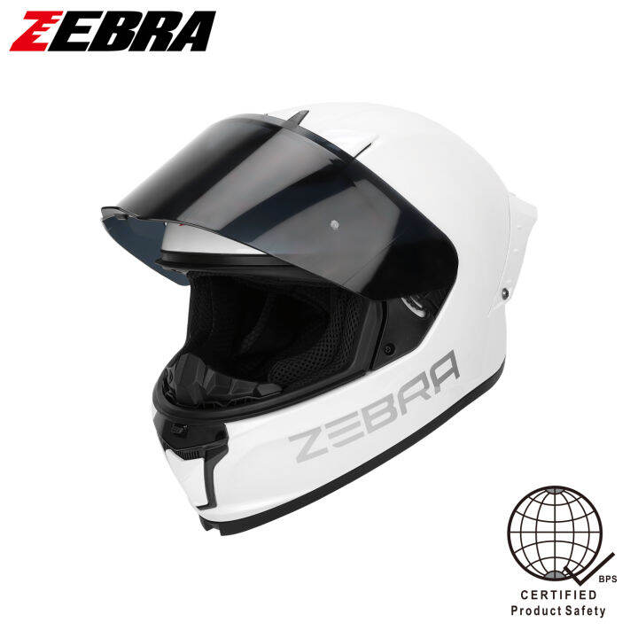 Zebra Helmet Motorcycle Full Face Original bps/icc Single Visor Helmet ...