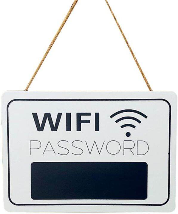VOSAREA WiFi Password Sign Hanging Plaque Wood Reception Hanging ...