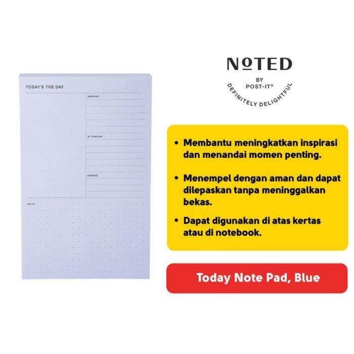 3M Noted by Post-it Blue Daily Planner Memo Biru NTD-58-BLU | Lazada ...