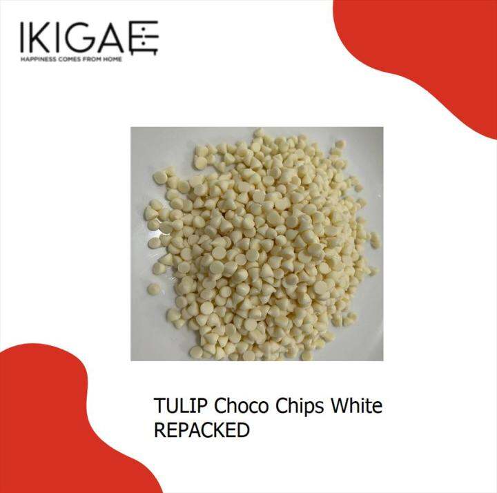 TULIP CHOCO CHIPS WHITE / COKELAT COMPOUND CHIPS PUTIH REPACKED ...
