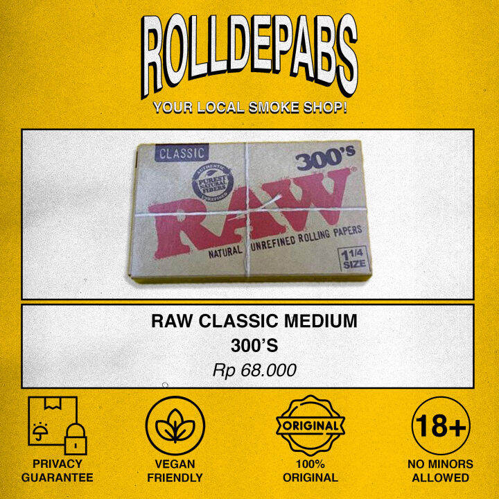 Papir / Kertas Linting RAW 300s Classic Medium | Lazada Indonesia