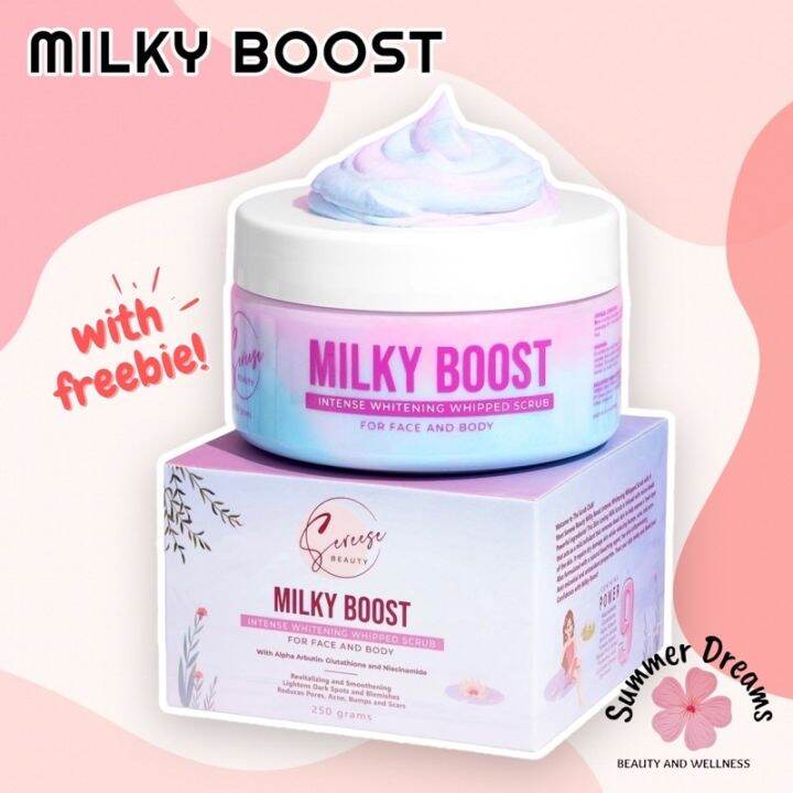 ♦ Sereese Beauty Milky Boost Instant Whitening Whipped Scrub Face Body ...