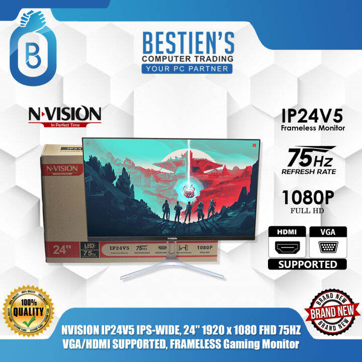 NVISION IP24V1 IPS-WIDE, 24″ 1920 x 1080 FHD 75HZ, VGAHDMI SUPPORTED ...
