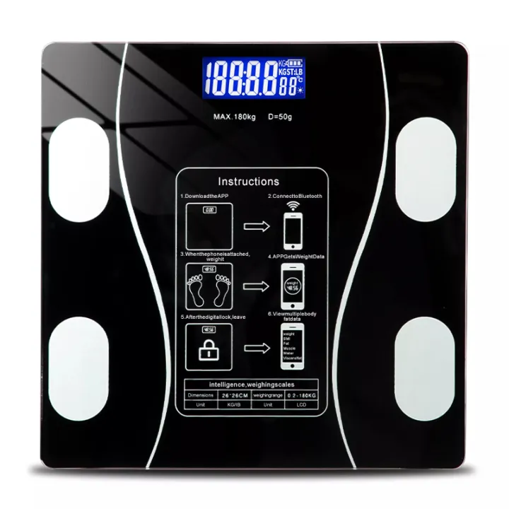 [Best seller first] Weighing Scale Body LED Smart Digital Bluetooth ...