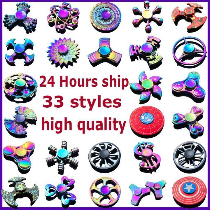 Colorful Fingertip Gyro Zinc Alloy Toy Hand Finger Spinner Metal Anti ...