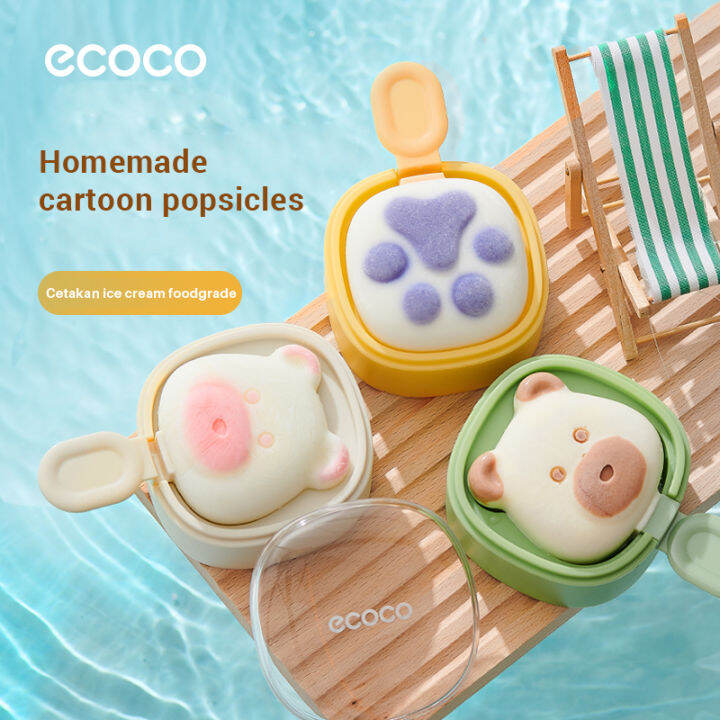 ECOCO Ice Cream Mold Paw White - Cetakan Ice Cream popsicle cetakan es batu buah kulkas freezer ...