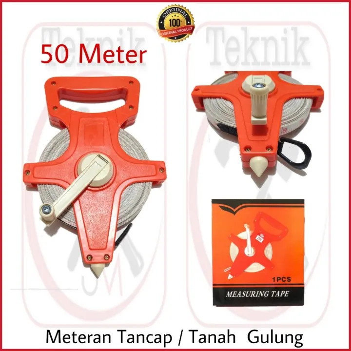 METERAN TANCAP [ 50 METER ] METERAN TANAH 50M ALAT UKUR MEASURE TAPE ...