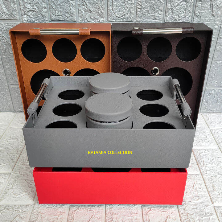 Keranjang Aqua Gelas + Toples Kue Kulit Sintetis Tempat Air Mineral ...
