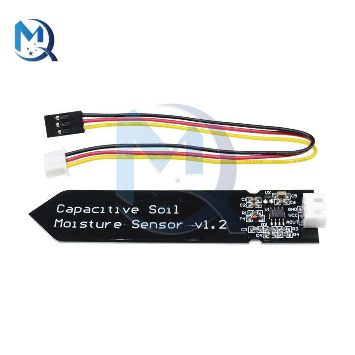 DC 3.3-5.5V Capacitive Soil Moisture Sensor Module Corrosion Resistant W Gravity with Wire Soil ...