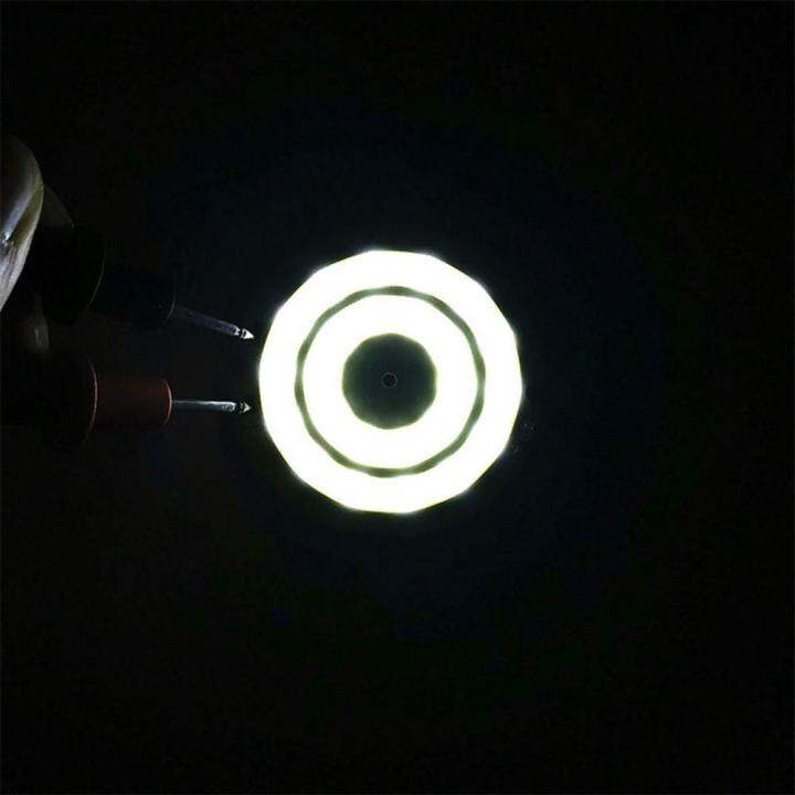 QIAO LAN รอบวงกลม LED 3V 4V 50มม. อบอุ่น/เย็น/แดง/น้ำเงินวงแหวนคู่ ...