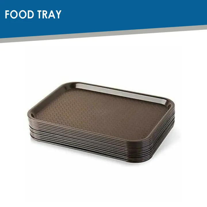 Plastic Brown Food Tray | Heavy-Duty Fast Food Tray | Multi-Purpose ...