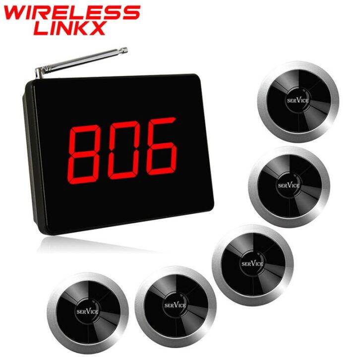 Wirelesslinkx Wireless Calling Button Buzzer Pager Restaurant Paging ...