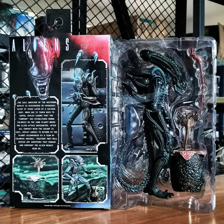 NECA Aliens Ultimate Edition Brown Blue Warrior Alien Joints Moveable ...