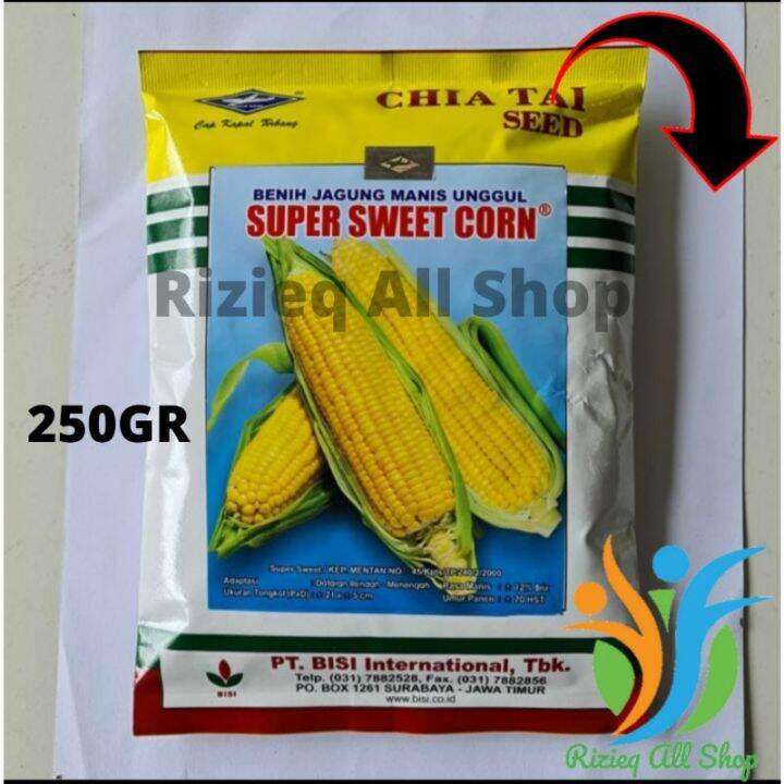 Benih Jagung Manis SUPER SWEET CORN isi 250GR Produk Cap Kapal Terbang | Lazada Indonesia