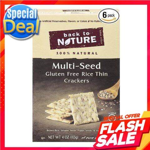 Back To Nature Multi Seed Rice Thin Crackers 113g. | Lazada.co.th