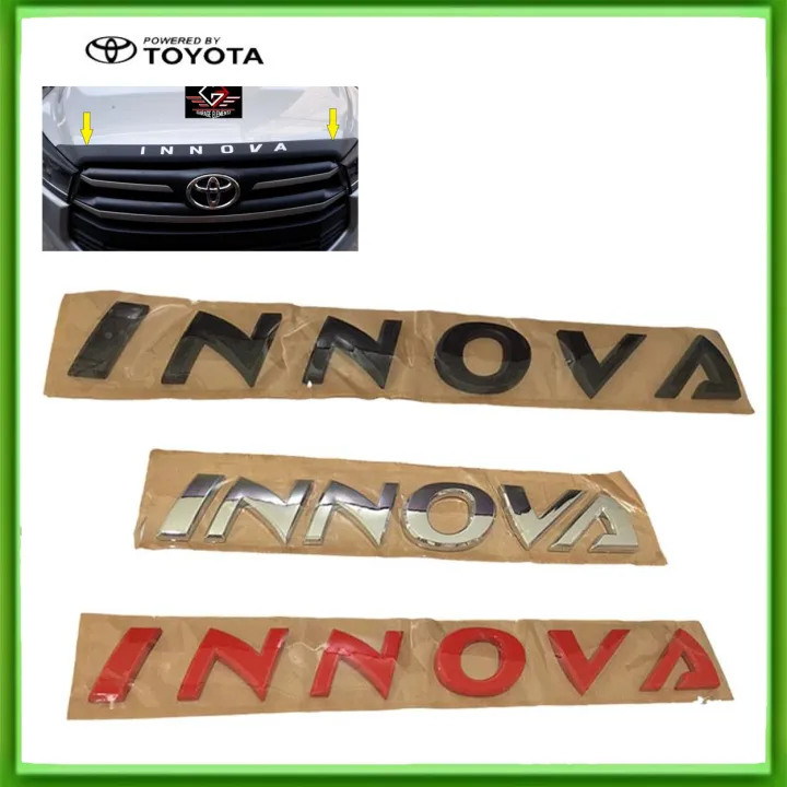 Toyota Innova Hood Emblem (Black, Silver, Red) | Lazada PH