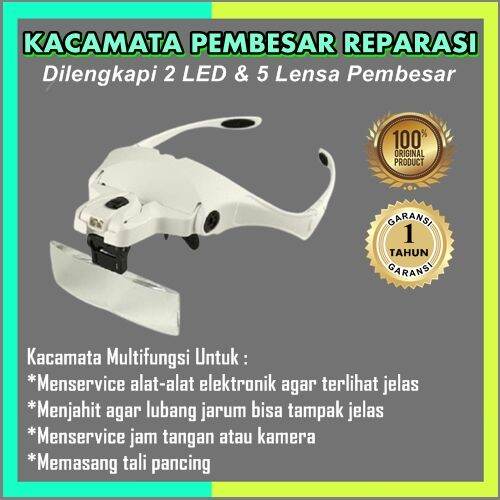 BERGARANSI Kacamata Zoom Untuk Service Dengan LED Kacamata Reparasi ...